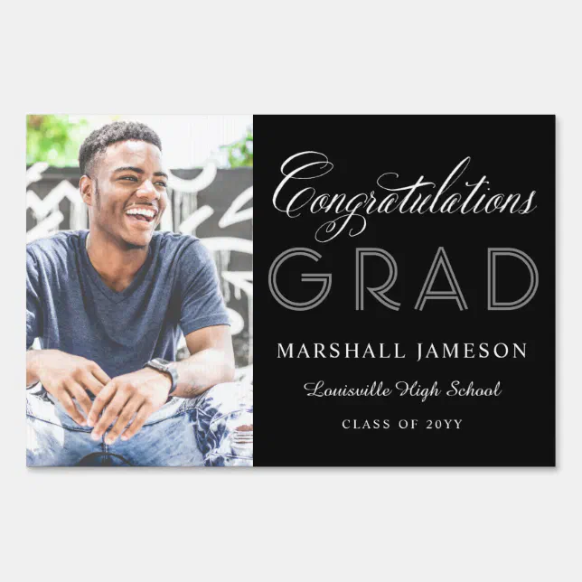 Congratulations Graduate Photo Proud Family Sign | Zazzle