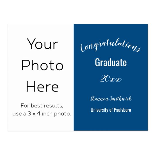 Congratulations Graduate Photo School and Year Postcard | Zazzle.com
