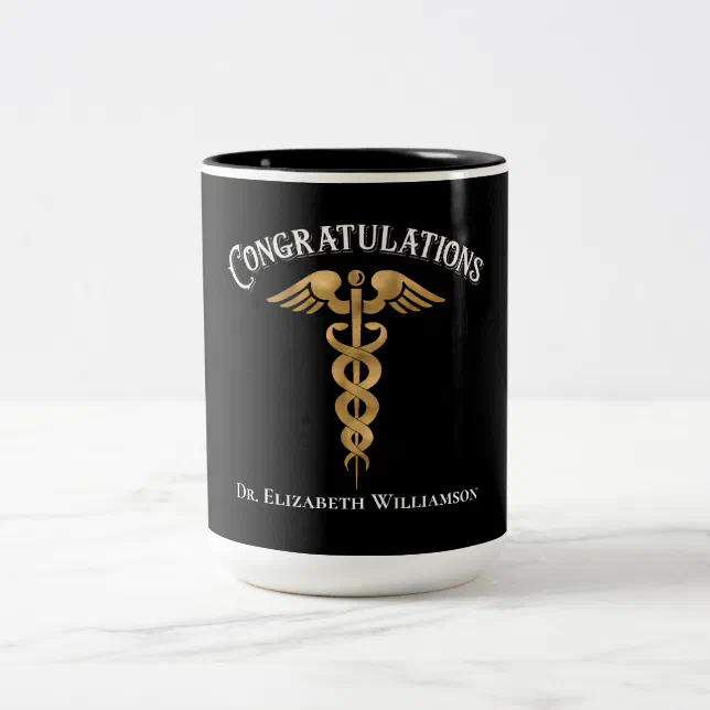 Congratulations Graduate Physician Doctor Two-Tone Coffee Mug | Zazzle