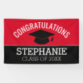 Congratulations Graduate - Red Black Graduation Banner | Zazzle