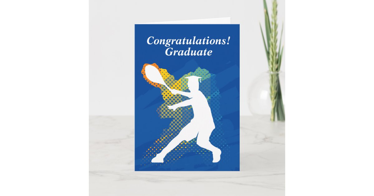 Congratulations graduate School graduation tennis Card | Zazzle