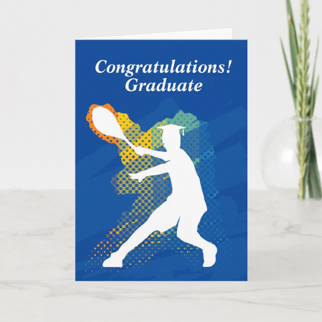 Congratulations graduate School graduation tennis Card | Zazzle