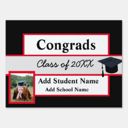 Congratulations Graduate School Name Photo Sign | Zazzle