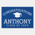 Congratulations Graduate Virtual Graduation - blue Sign | Zazzle