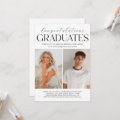 Congratulations Graduates Double Graduation Party Invitation | Zazzle
