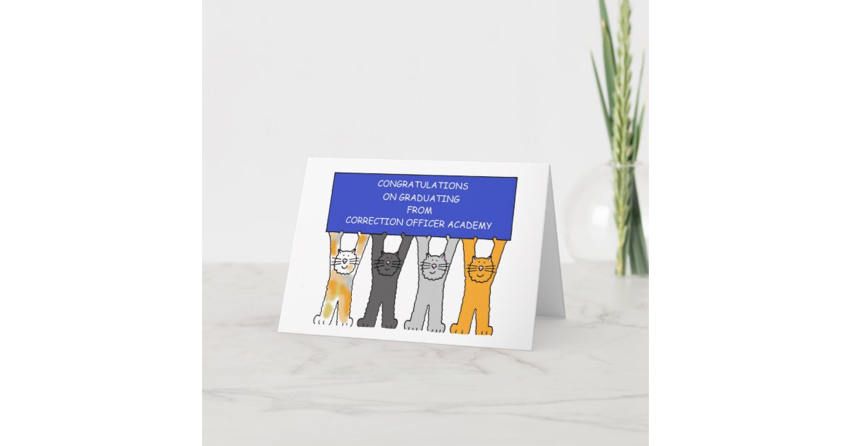 Congratulations Graduation as Correction Officer Card | Zazzle