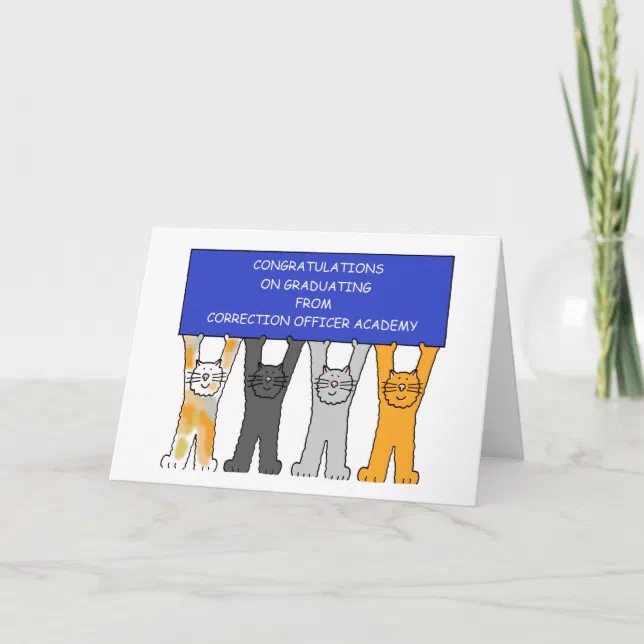 Congratulations Graduation as Correction Officer Card | Zazzle