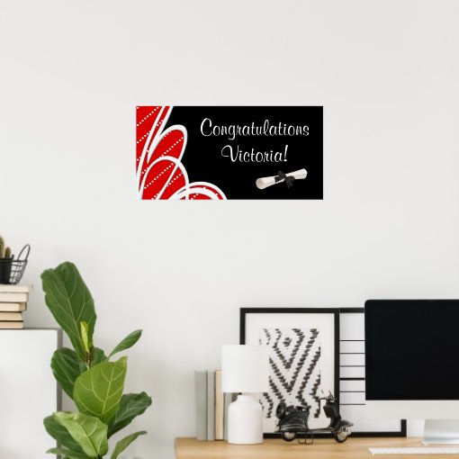 Congratulations Graduation Banner Posters | Zazzle