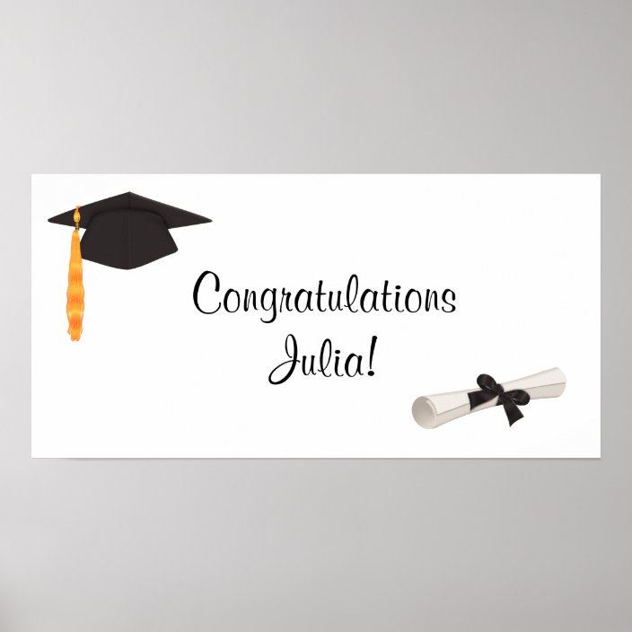Congratulations Graduation Banner Posters | Zazzle.com