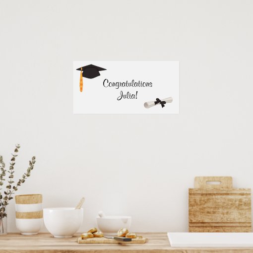 Congratulations Graduation Banner Posters | Zazzle