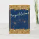 Congratulations Graduation Blue Gold Sparkle Card | Zazzle