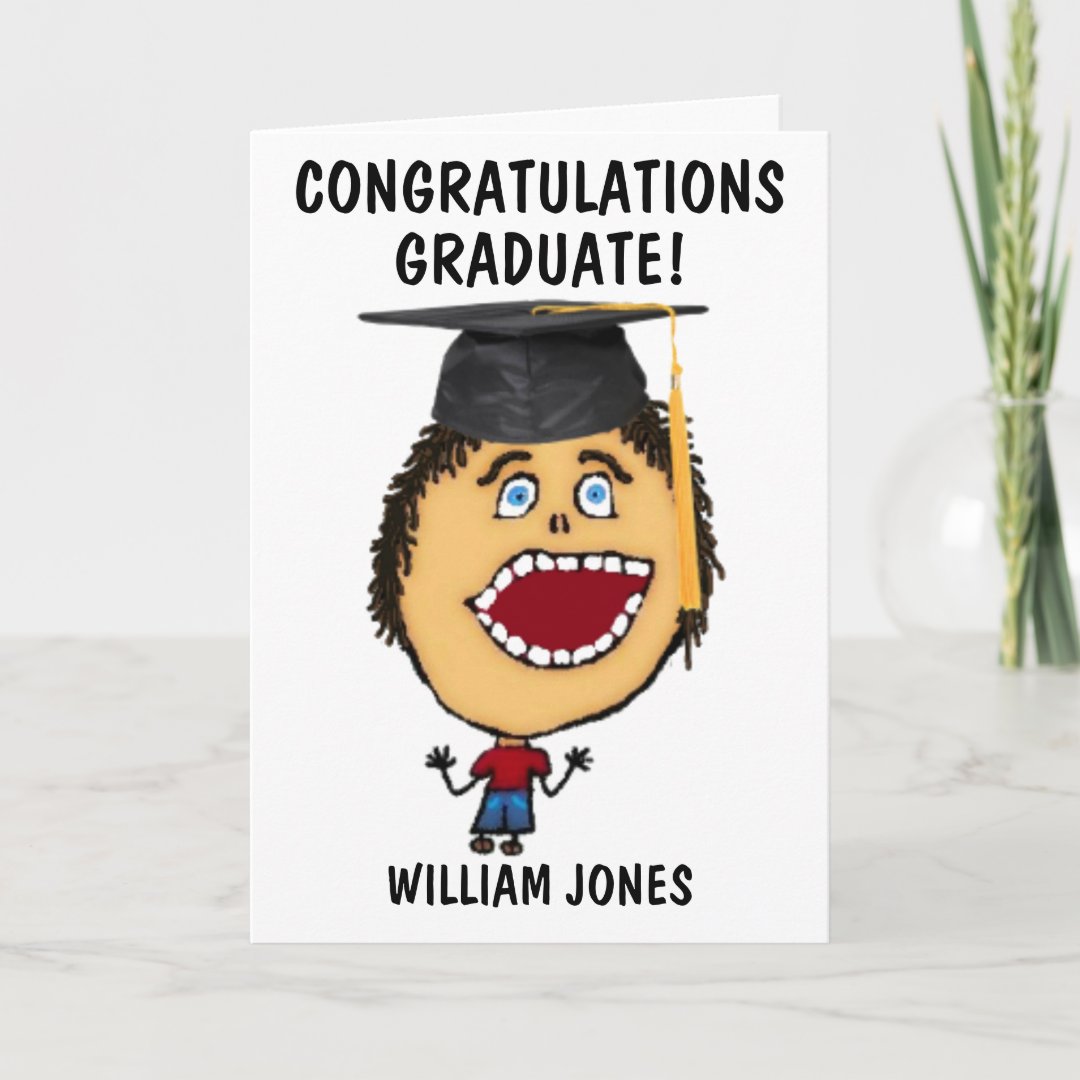 Congratulations Graduation Cartoon Card | Zazzle