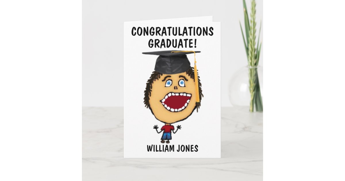 Congratulations Graduation Cartoon Card | Zazzle