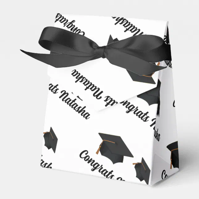 Congratulations graduation celebration favor boxes | Zazzle
