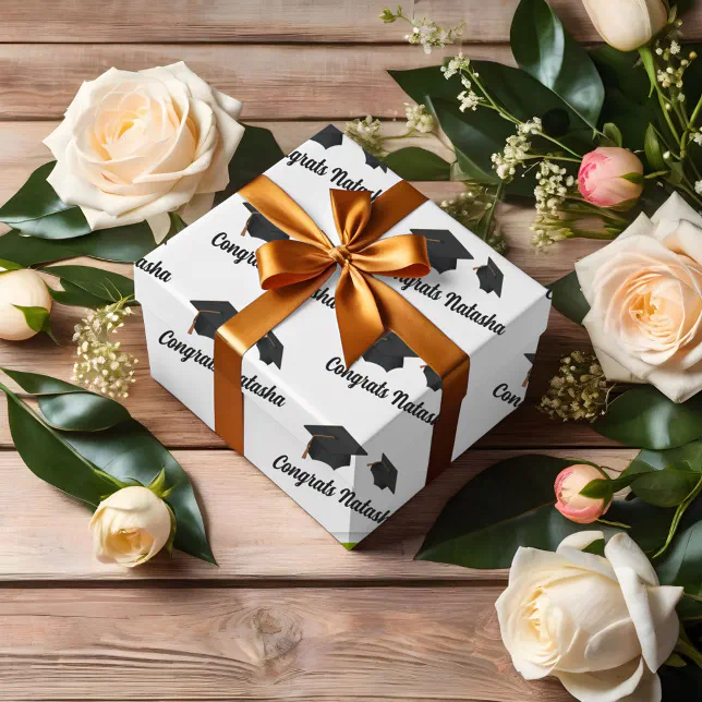 Congratulations graduation celebration wrapping paper sheets | Zazzle