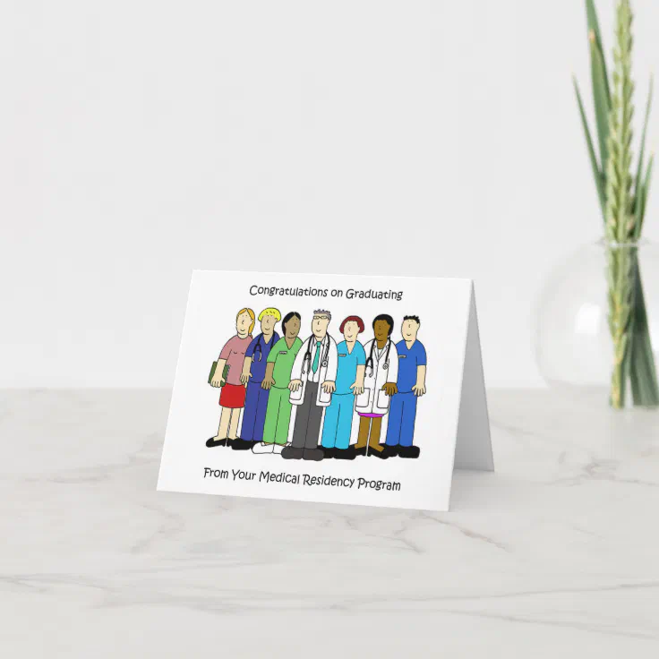 Congratulations Graduation from Medical Residency Card | Zazzle