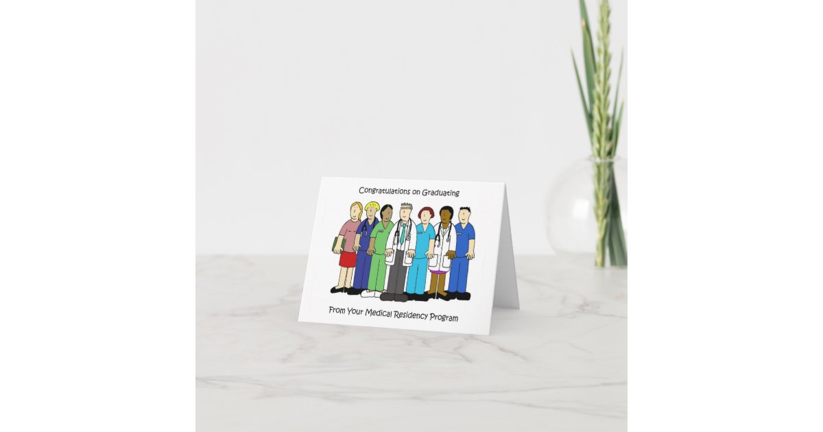 Congratulations Graduation from Medical Residency Card | Zazzle
