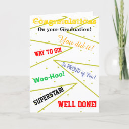 Congratulations Graduation Fun Greeting Card | Zazzle