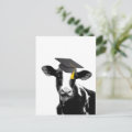 Congratulations Graduation Funny Cow in Cap Postcard | Zazzle