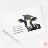 Congratulations Graduation Funny Cow in Cap Rectangular Sticker | Zazzle