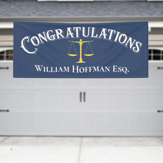 Congratulations Graduation Lawyer Banner | Zazzle