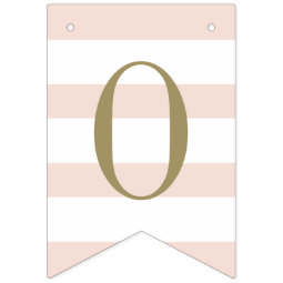 Congratulations Graduation Party Blush Pink Gold Bunting Flags | Zazzle