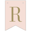 Congratulations Graduation Party Blush Pink Gold Bunting Flags | Zazzle