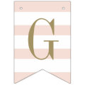 Congratulations Graduation Party Blush Pink Gold Bunting Flags | Zazzle