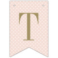 Congratulations Graduation Party Blush Pink Gold Bunting Flags | Zazzle
