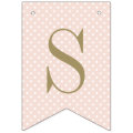 Congratulations Graduation Party Blush Pink Gold Bunting Flags | Zazzle