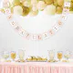 Congratulations Graduation Party Blush Pink Gold Bunting Flags | Zazzle