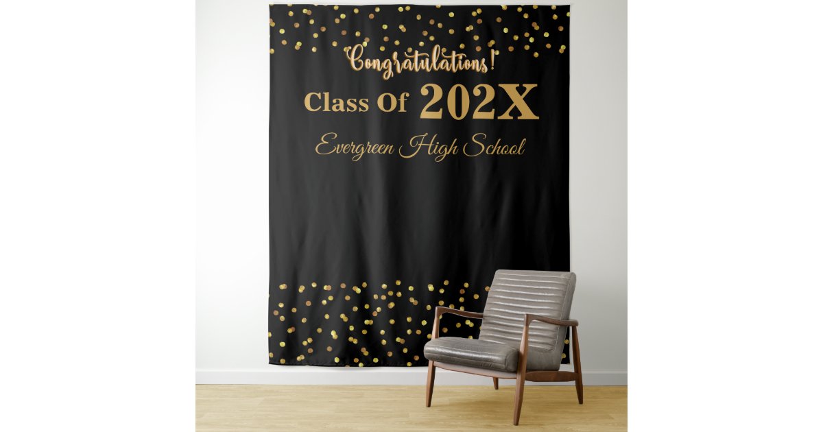 Congratulations Graduation Photo Booth Backdrop | Zazzle