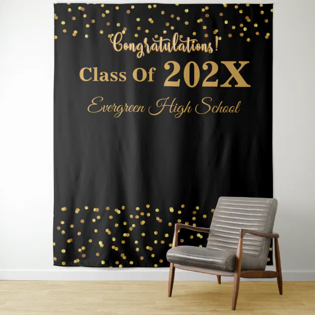 Congratulations Graduation Photo Booth Backdrop | Zazzle