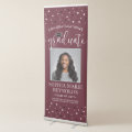 Congratulations Graduation Photo Maroon and White Retractable Banner ...