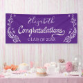 Congratulations Graduation Simple Modern Purple Banner | Zazzle