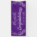 Congratulations Graduation Simple Modern Purple Banner | Zazzle