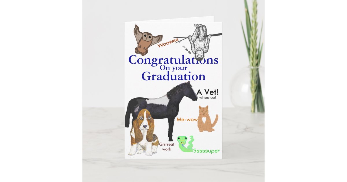 Congratulations Graduation Veterinary Card | Zazzle