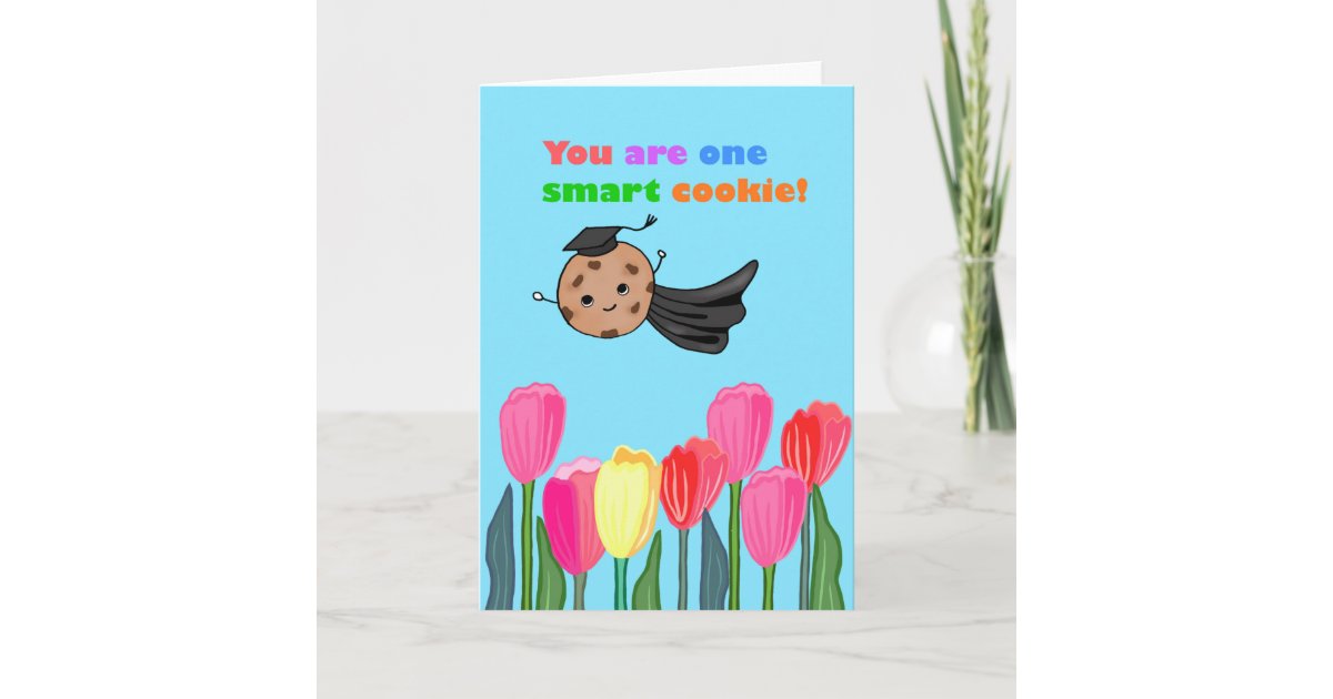 Congratulations graduation you are smart cookie thank you card | Zazzle
