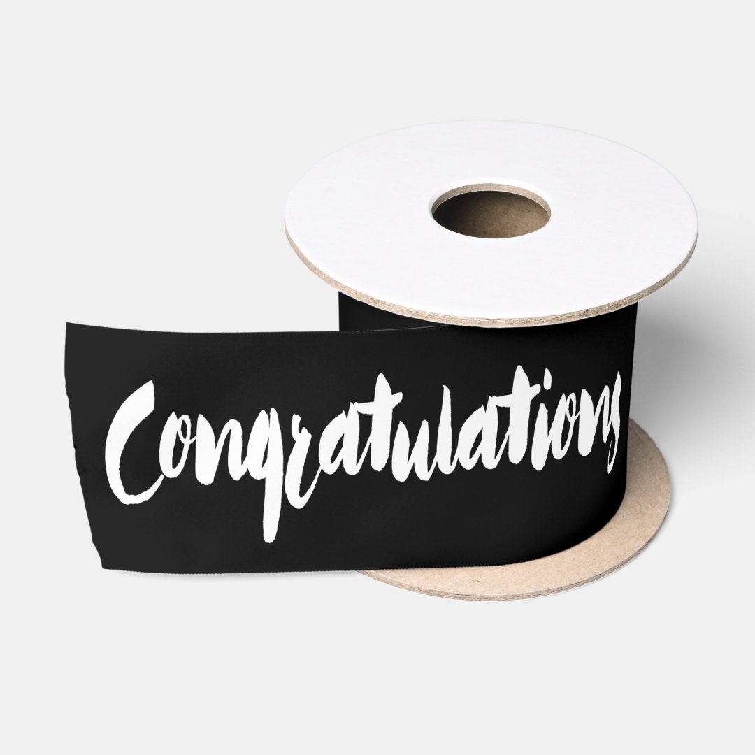 Congratulations Graduation Your School Color Satin Ribbon | Zazzle