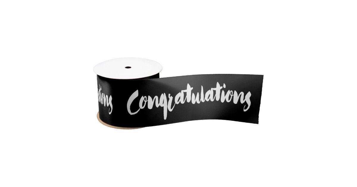 Congratulations Graduation Your School Color Satin Ribbon | Zazzle