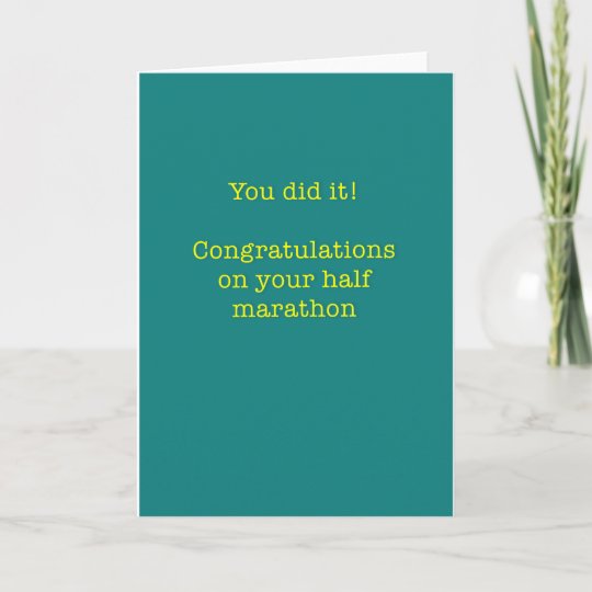 Congratulations Half Marathon Card for Runner | Zazzle.com