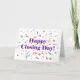 Congratulations Happy Closing Day Note Card | Zazzle