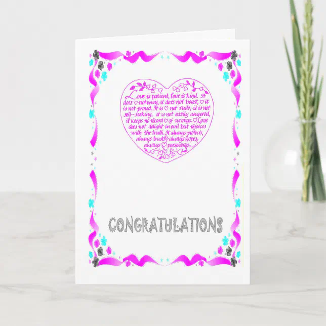 Congratulations, Heart Card | Zazzle