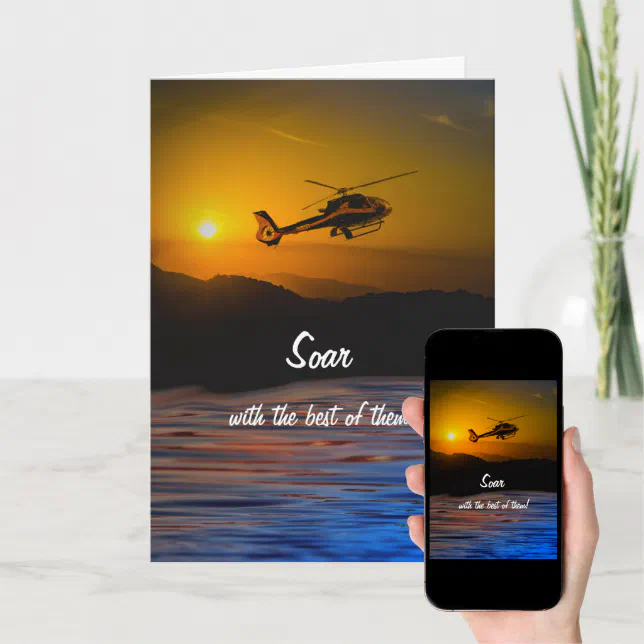 Congratulations, Helicopter Aviation Graduation Card | Zazzle