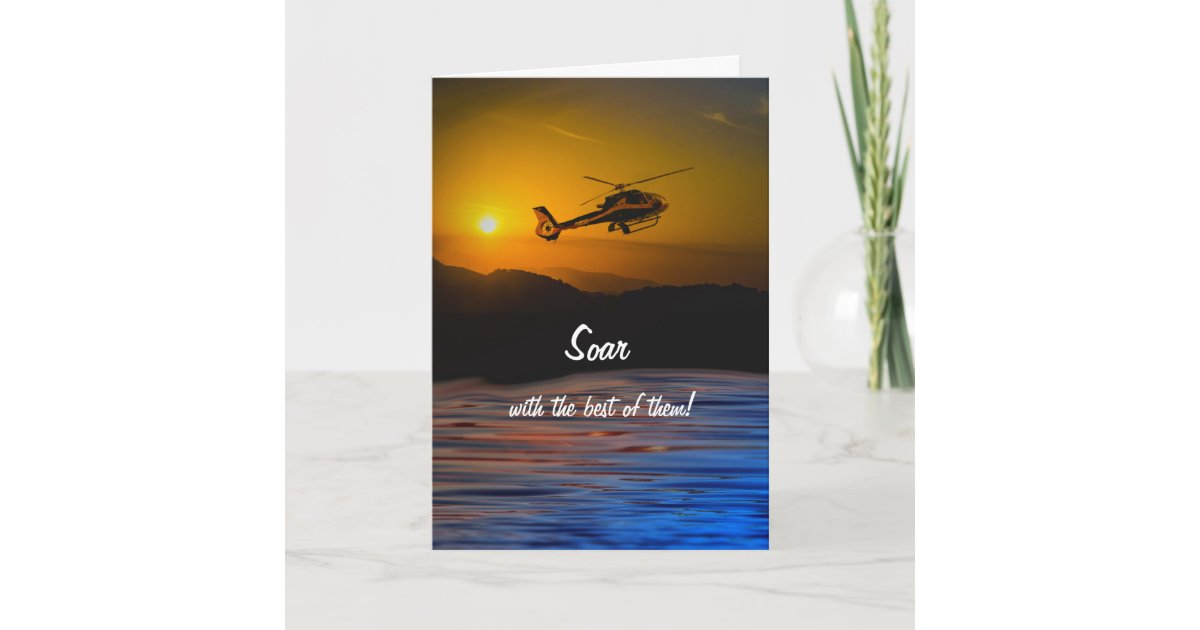 Congratulations, Helicopter Aviation Graduation Card | Zazzle