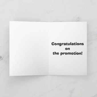 Congratulations Humor Promotion Greeting Card | Zazzle