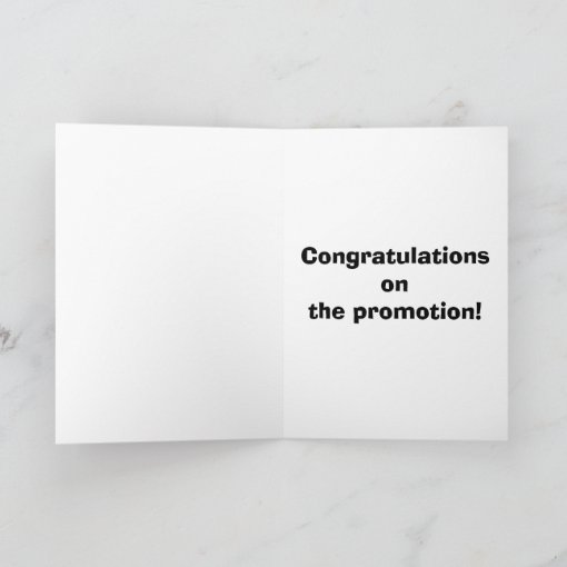 Congratulations Humor Promotion Greeting Card | Zazzle