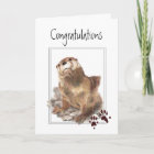 Cute Otter Wildlife Image Happy Birthday Card | Zazzle.com