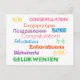 Congratulations in Many Languages Colorful Postcard | Zazzle