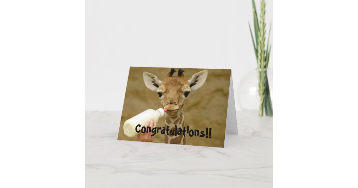 Congratulations Its a Boy - Baby Giraffe Card | Zazzle